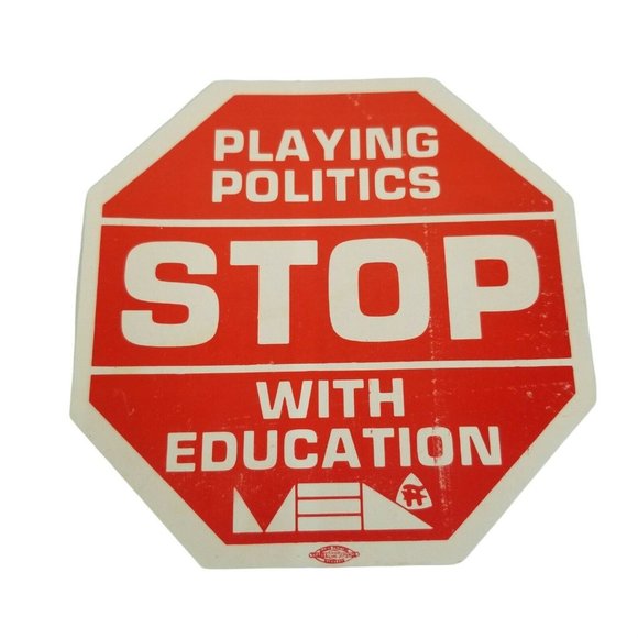 Other | Vtg Bumper Sticker Trades Union Label Stop Playing Politics ...